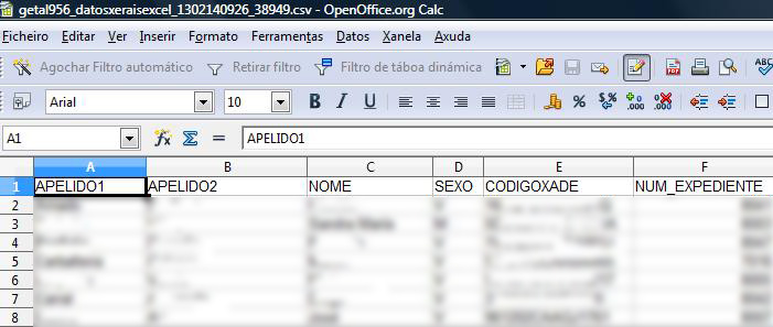Obtención de listados de Xade en formato csv ou xls | A folla de ...