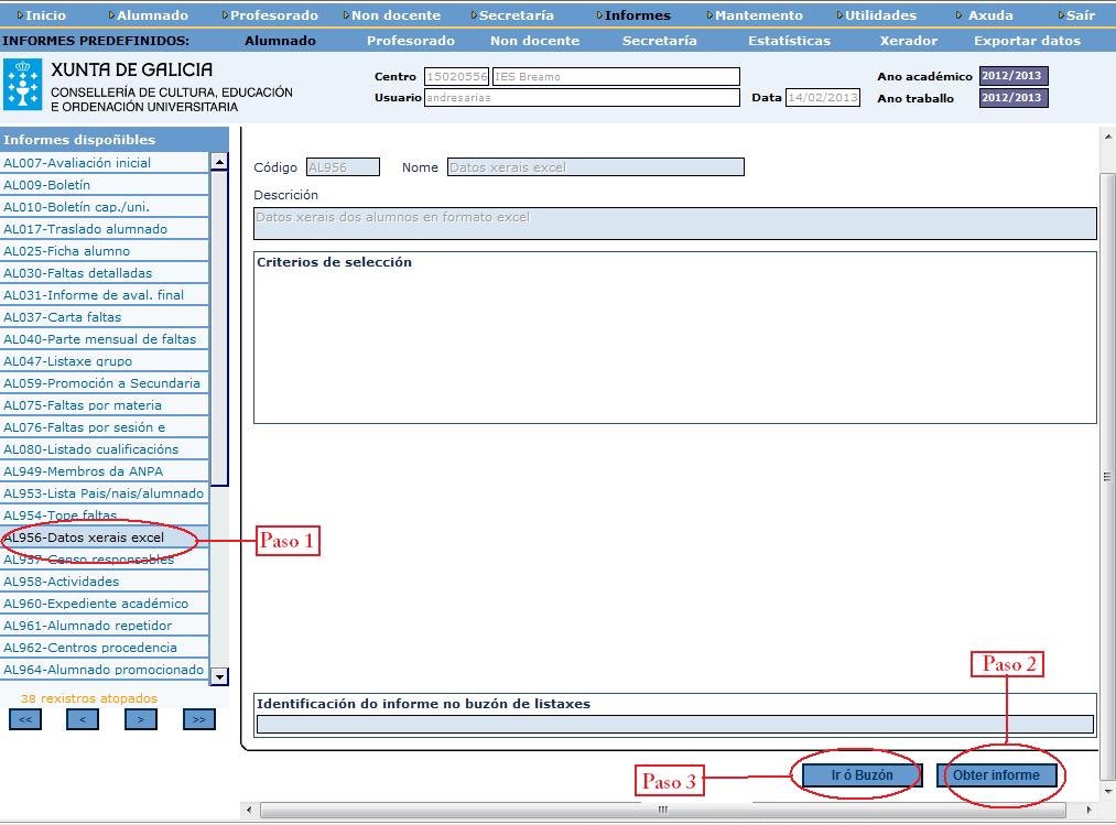 Obtención de listados de Xade en formato csv ou xls | A folla de ...