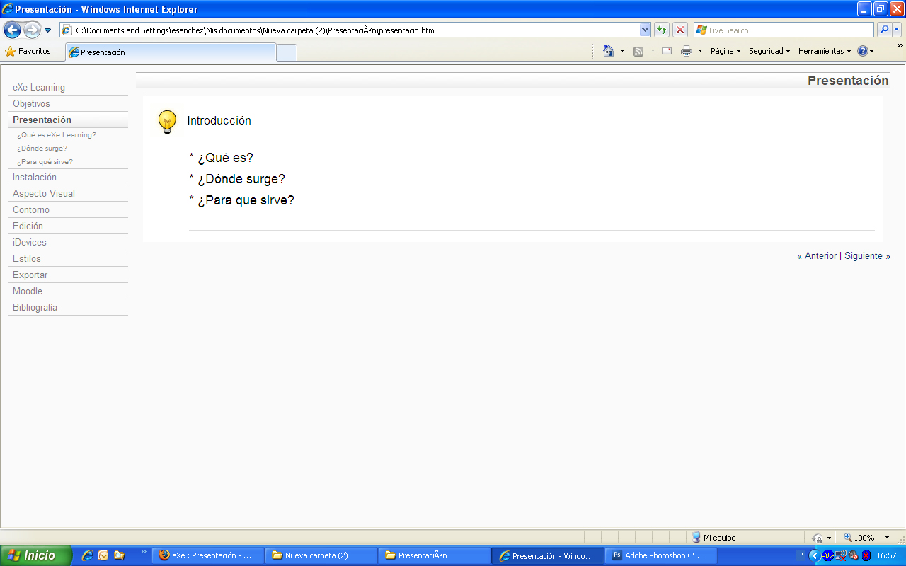 Galeria de imágenes | Tutorial manual de eXeLearning.net. El nuevo eXeLearning