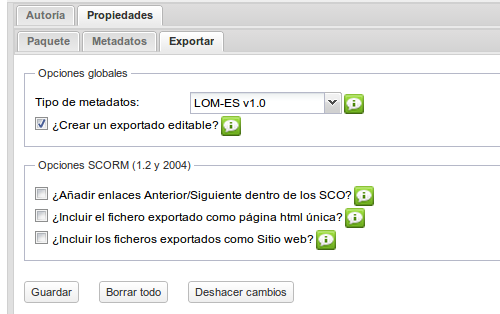 iDevices y Área de trabajo | eXeLearning 2.0. Tutorial - Manual